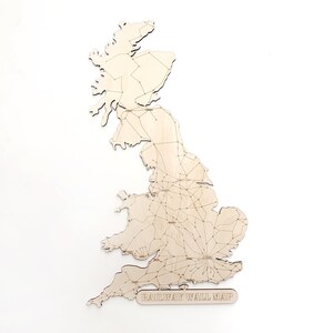 Railway Wall Map Personalised Railway Gift Track Map Train Lines Pin ...