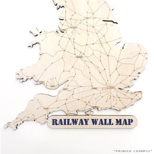 Railway Wall Map Personalised Railway Gift Track Map Train Lines Pin ...