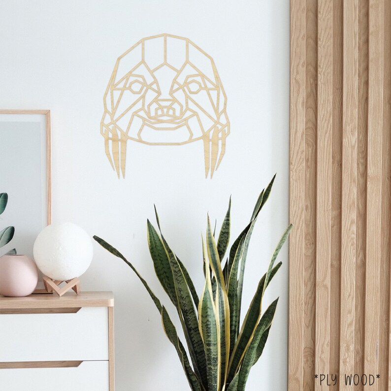 Geometric Sloth Wall Art Polygon Art Wall Decor Home Decor - Etsy UK