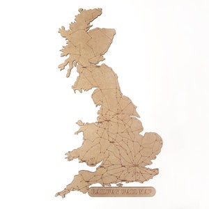 Railway Wall Map Personalised Railway Gift Track Map Train Lines Pin ...