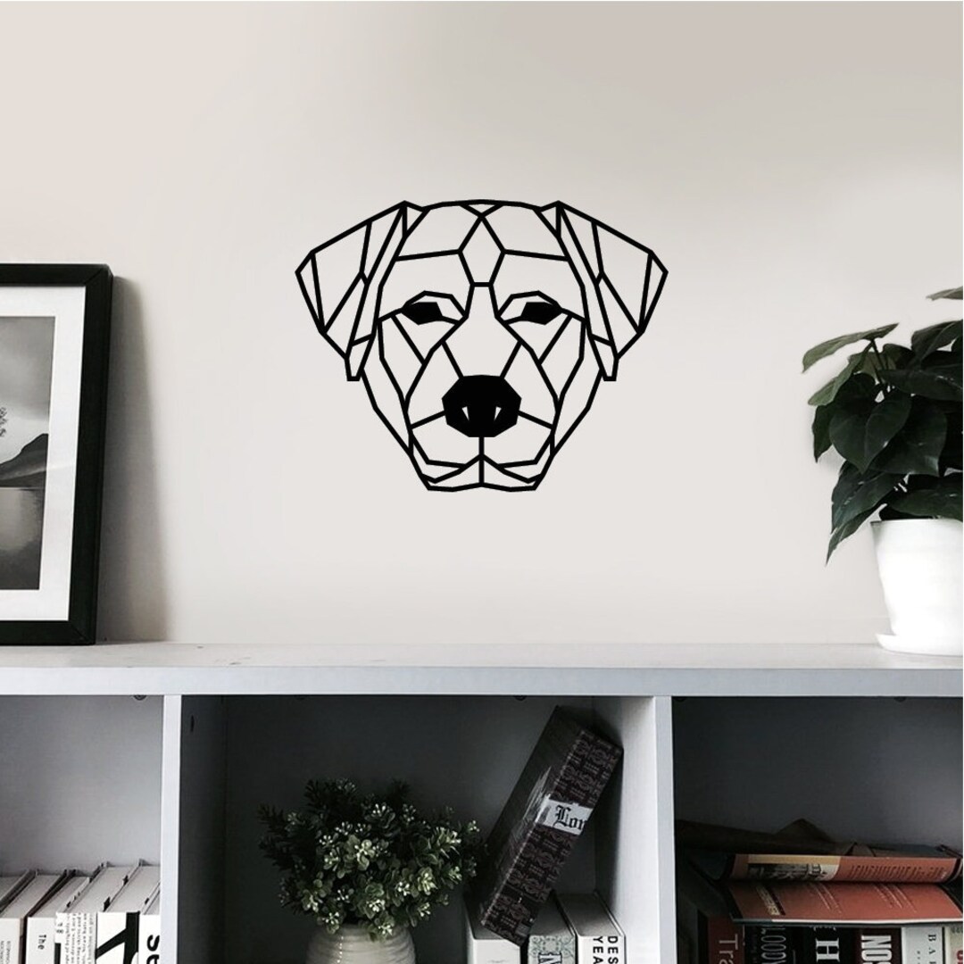 Labrador Gift Geometric Dog Wall Art, Polygon Art, Wall Decor, Home ...