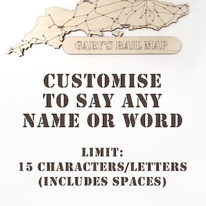 Railway Wall Map Personalised Railway Gift Track Map Train Lines Pin ...