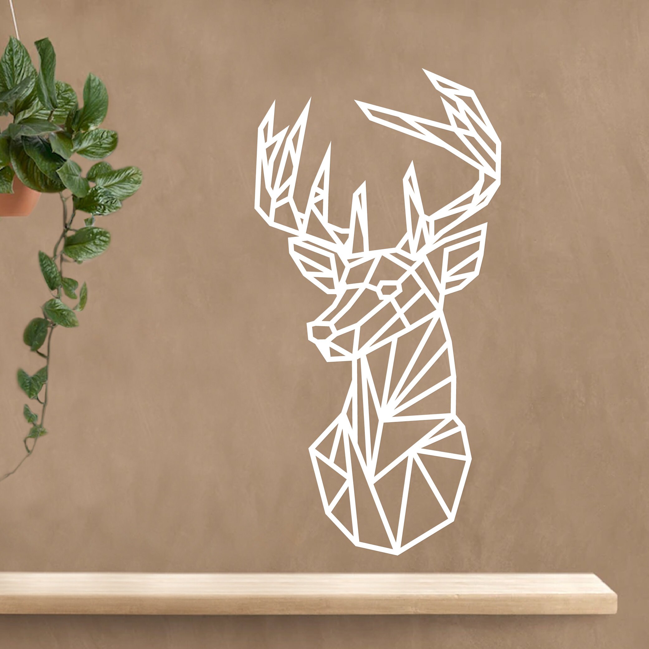 Geometric Stag Wall Art Polygon Art Home Decor Wall Decor - Etsy