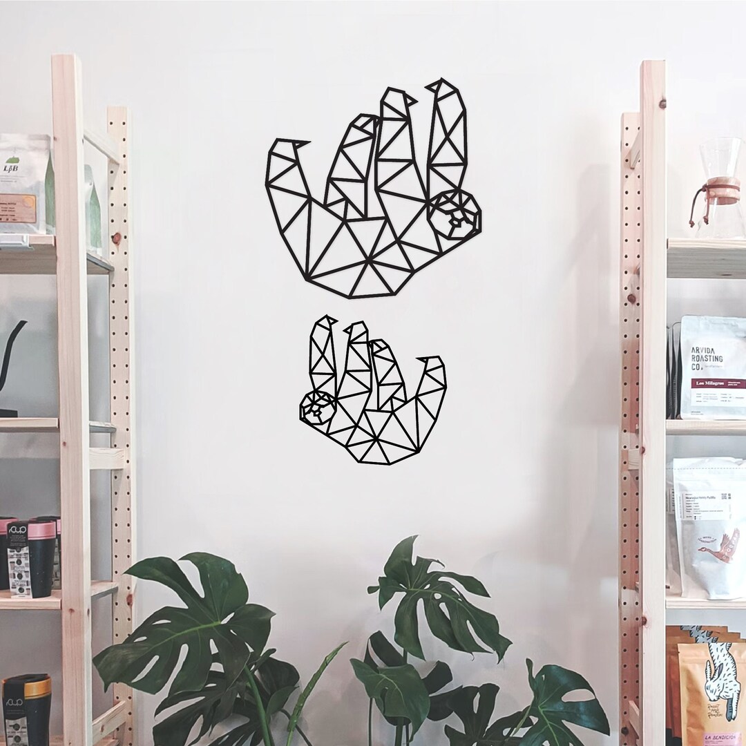 Geometric Sloth Wall Art, Polygon Art, Wall Decor, Home Decor - Etsy UK