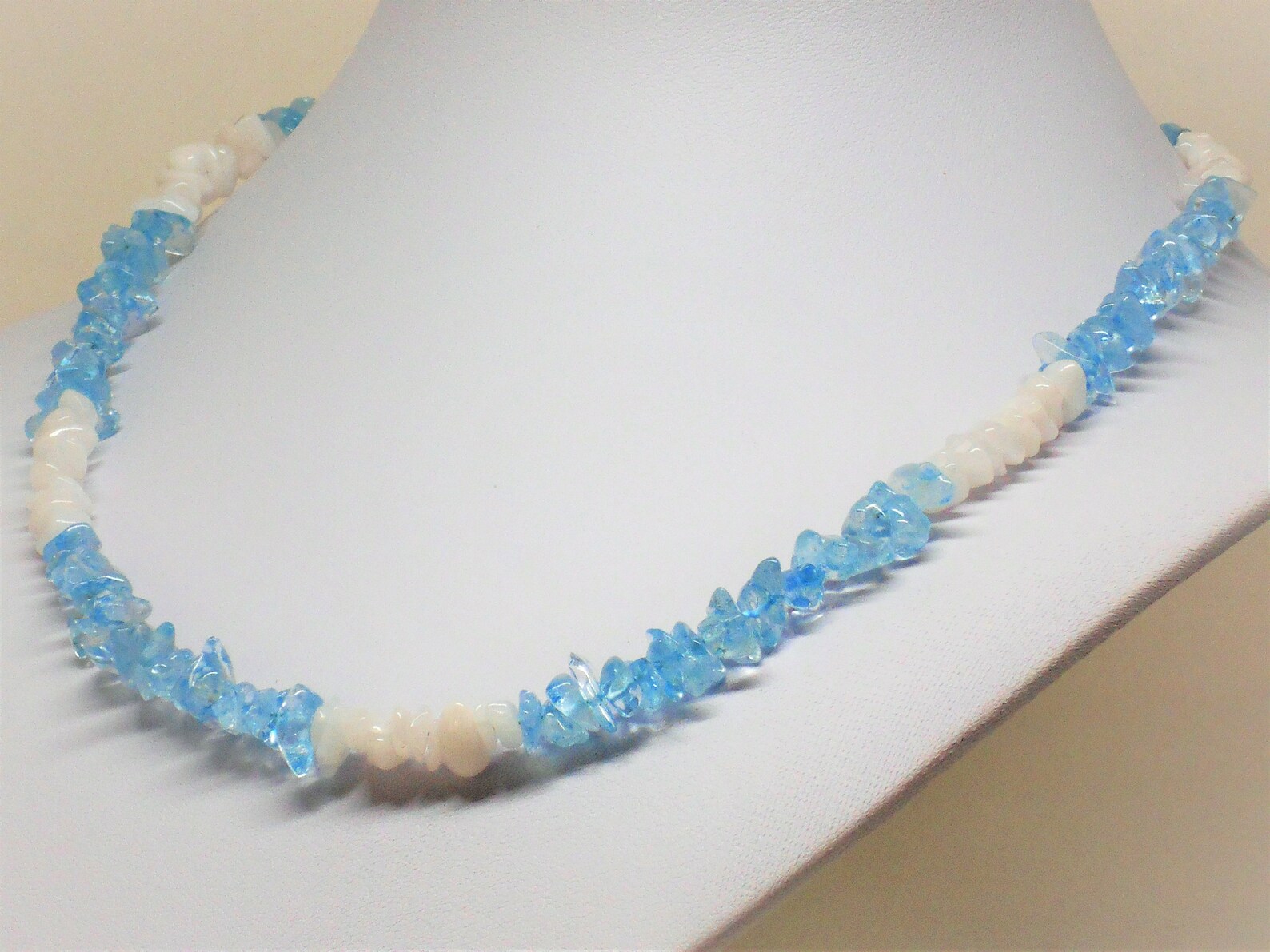 Gemstone Necklace Topaz Gemstone and Milk Quartz - Etsy