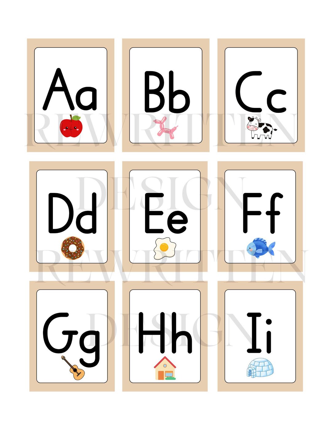 Neutral Minimalist Classroom Alphabet Posters | Boho Modern ABC Wall ...