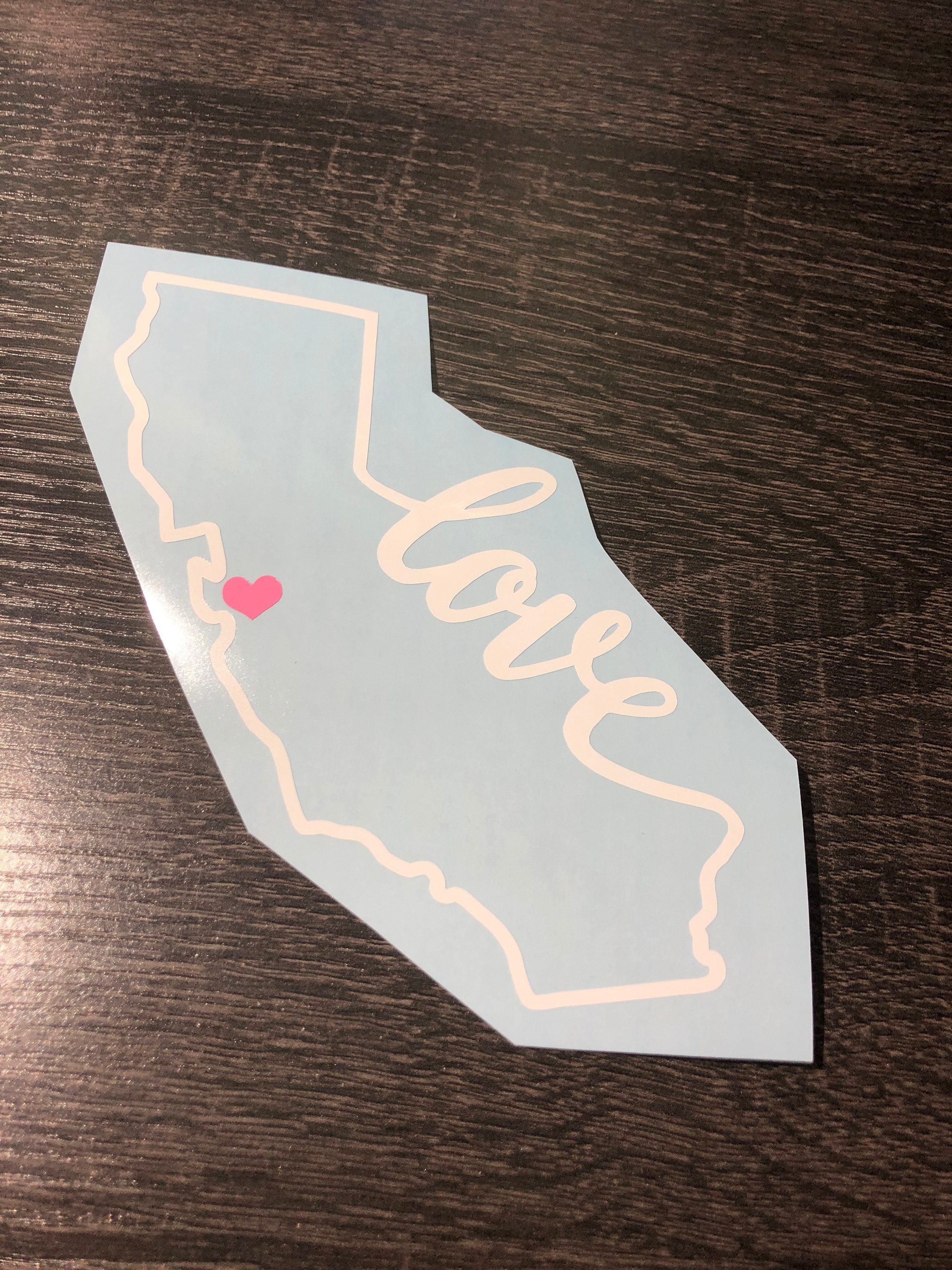 California State Love Calcomanía CA Love Car | Etsy