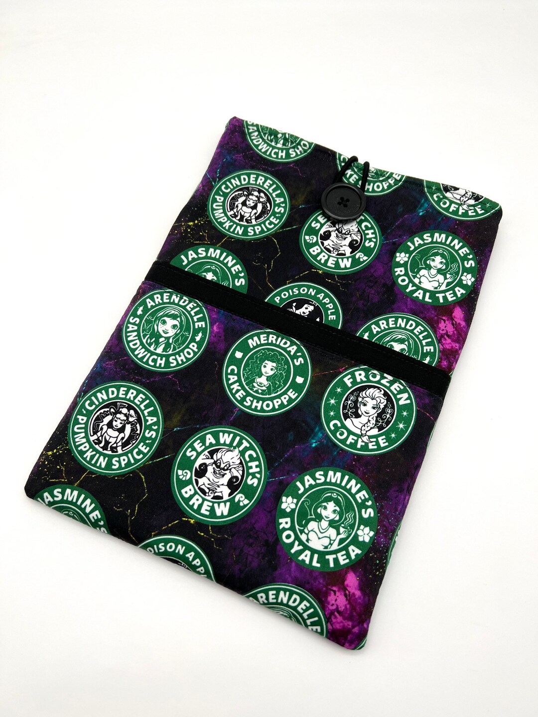 Princess and Villain Coffee Tea and Shoppe Badges Padded Book Sleeve ...