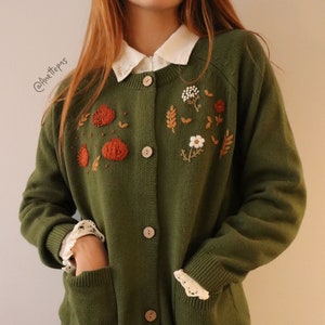 Persephone Embroidered Cardigan Greek Mythology Witchy Soft and Warm ...