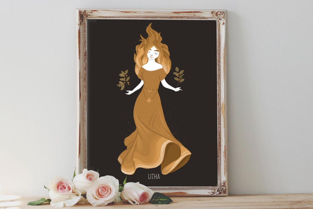 Art Poster Print - Litha Wheel of the Year Midsummer Pagan Holiday ...