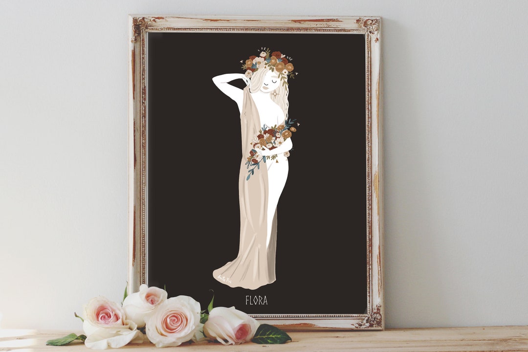 Impresión de póster artístico: diosa de la flora, mitología romana ...