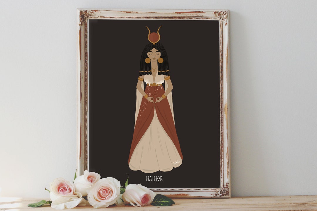 Art Poster Print - Hathor V.1 Goddess Egyptian Mythology Women ...