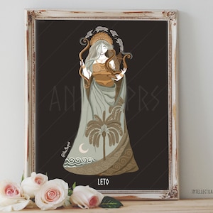 Art Poster Print - Leto Goddess Greek Mythology Kindness Divine ...