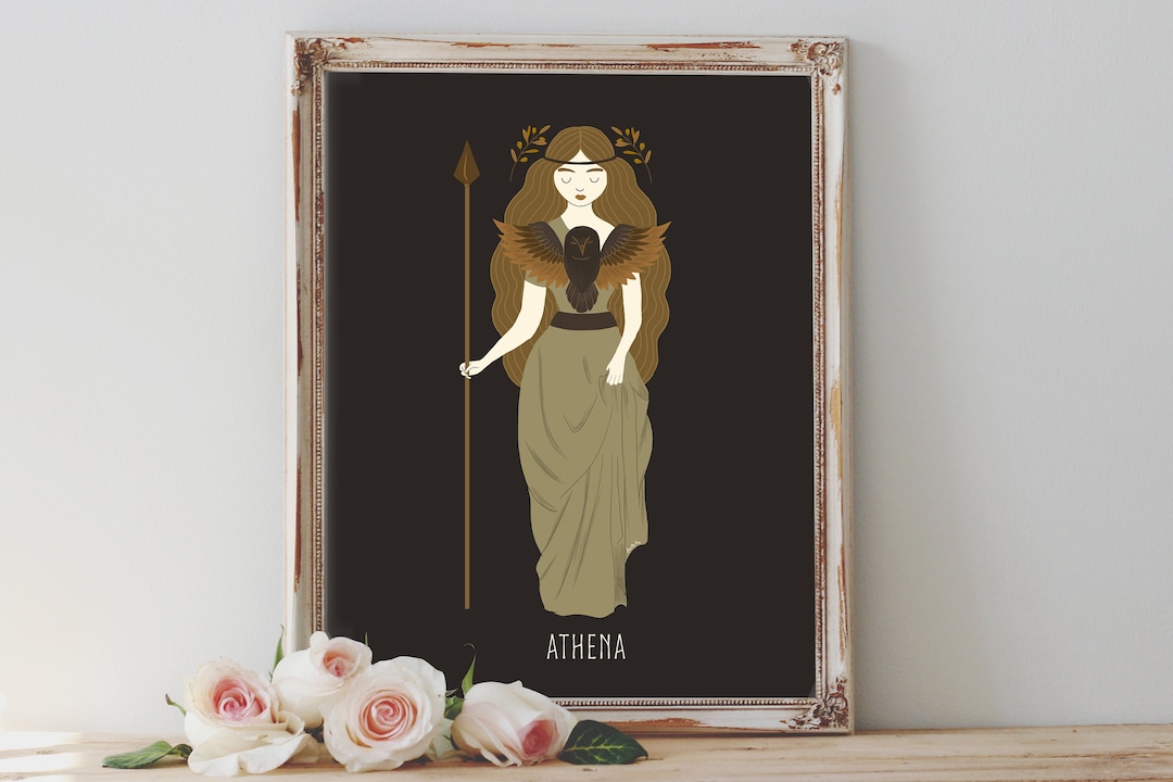 Art Poster Print -athena Goddess Ver.1 Wisdom Warfare Greek Mythology ...