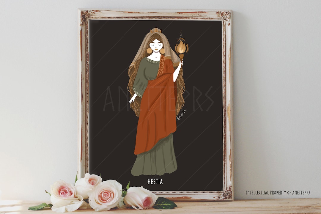 Art Poster Print Hestia Goddess Greek Mythology Home Hearth Family ...