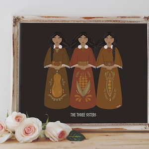 Art Poster Print The Three Sisters Native American Mythology | Etsy