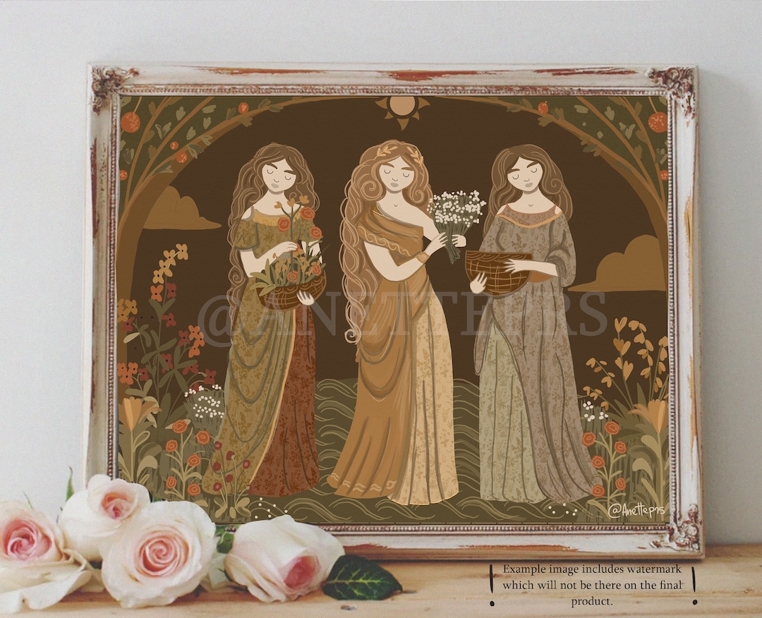 Art Poster Print - Kore/persephone Collecting Flowers With Nymphs ...