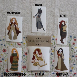 Goddess Die-cut Customizable Sticker Pack - Norse Greek Celtic Etc ...