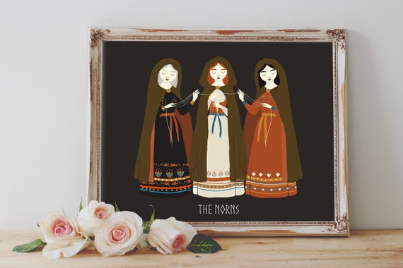 Art Poster Print Three Norns Goddess Norse Mythology Fate | Etsy