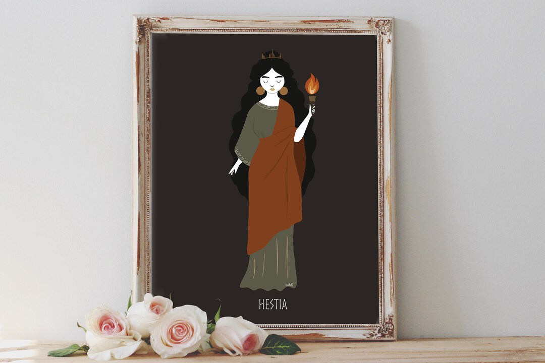 Art Poster Print Hestia Goddess Greek Mythology Home Hearth - Etsy