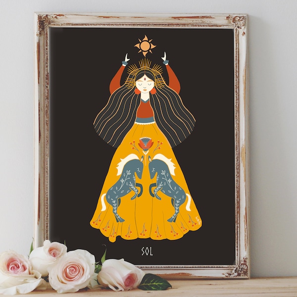 Sun Goddess Print - Etsy
