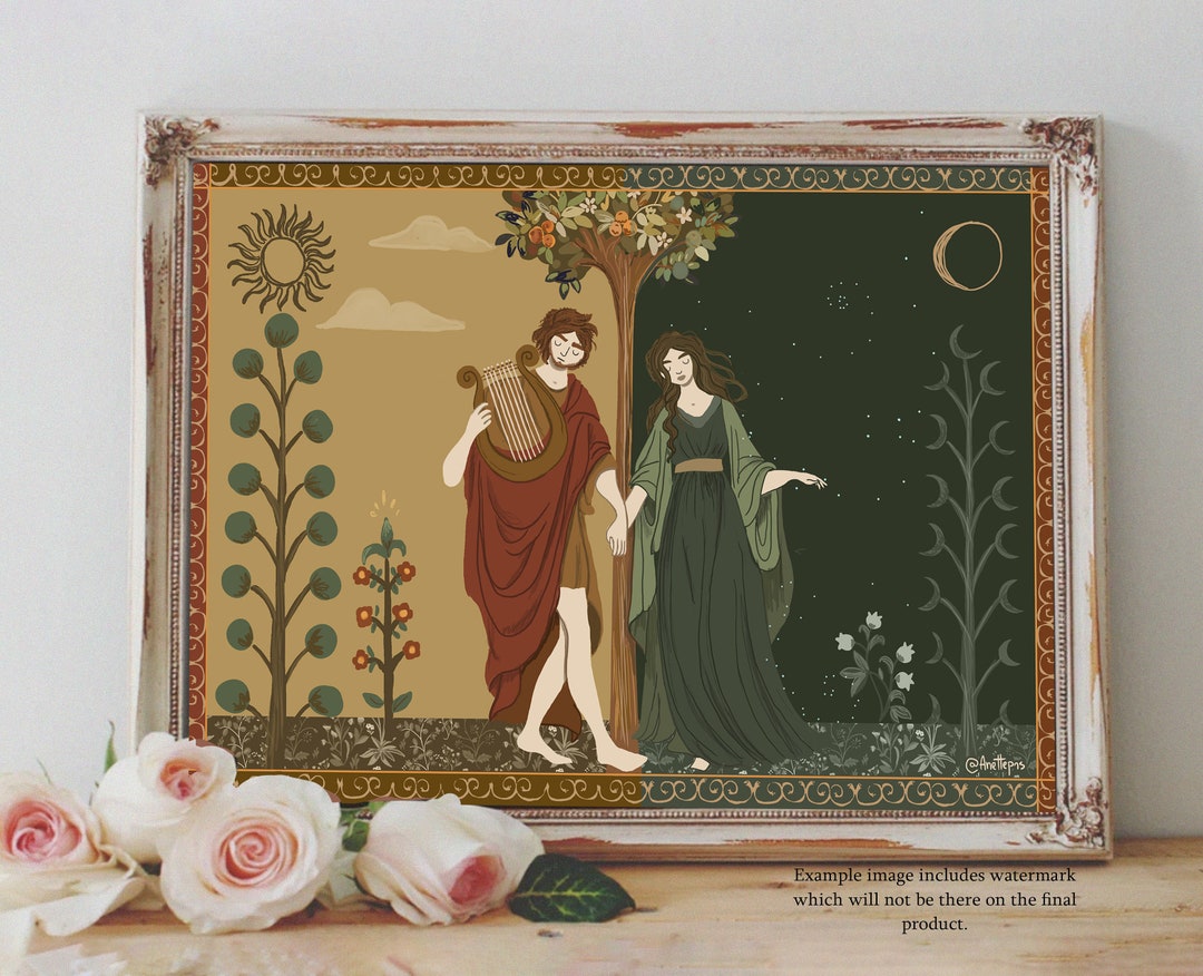 Art Poster Print - Orpheus and Eurydice Tapestry Greek Mythology Home ...