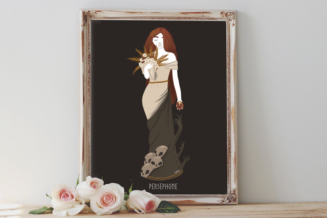 Art Poster Print - Persephone Goddess Ver.2 Greek Mythology Underworld ...