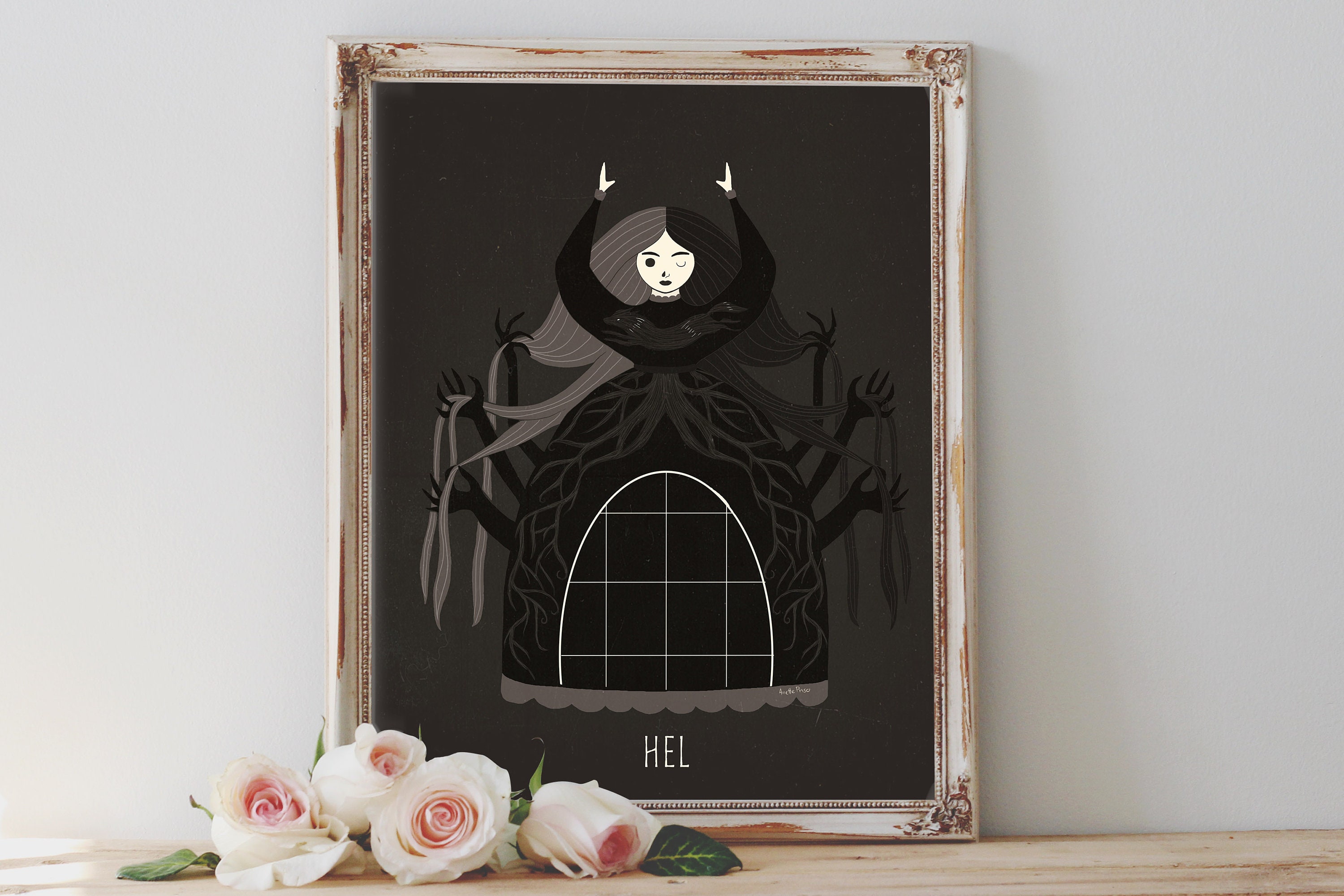 Art Poster Print Goddess Hel Norse Mythology Pagan Goth - Etsy UK