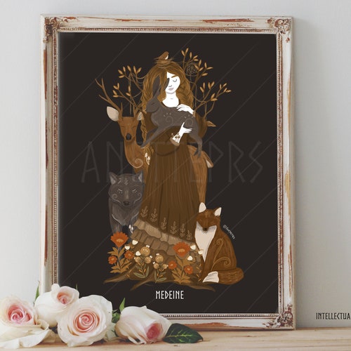 Art Poster Print Medeine Goddess V.1 Lithuanian Mythology - Etsy