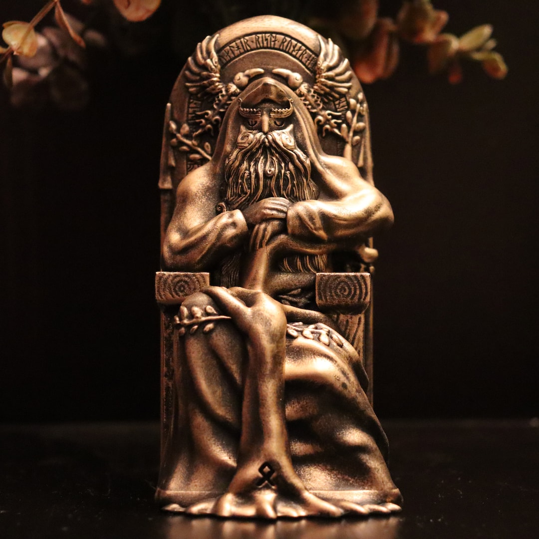Odin Statue Norse Mythology Statuette Home Decor Witch Wicca Vikings ...