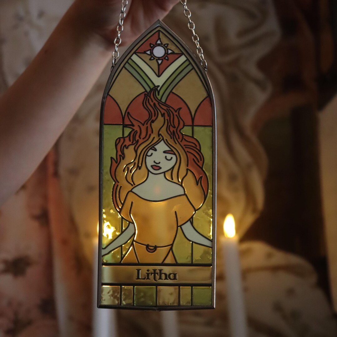 Litha - Stained Glass Wheel of the Year Mosaic - Pagan Celtic Sabbaths ...