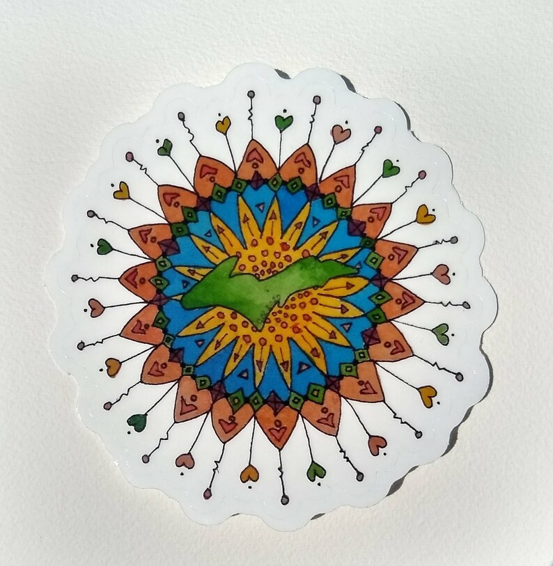 2 Yooper Mandala Car Stickers Inspired by Hearts of Hope. Each Measures ...