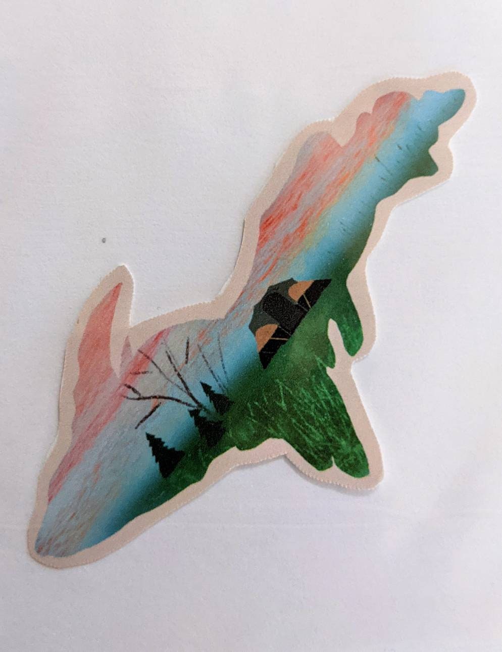 Michigan's UP Sticker - Tent Camping With Without Moose - Etsy