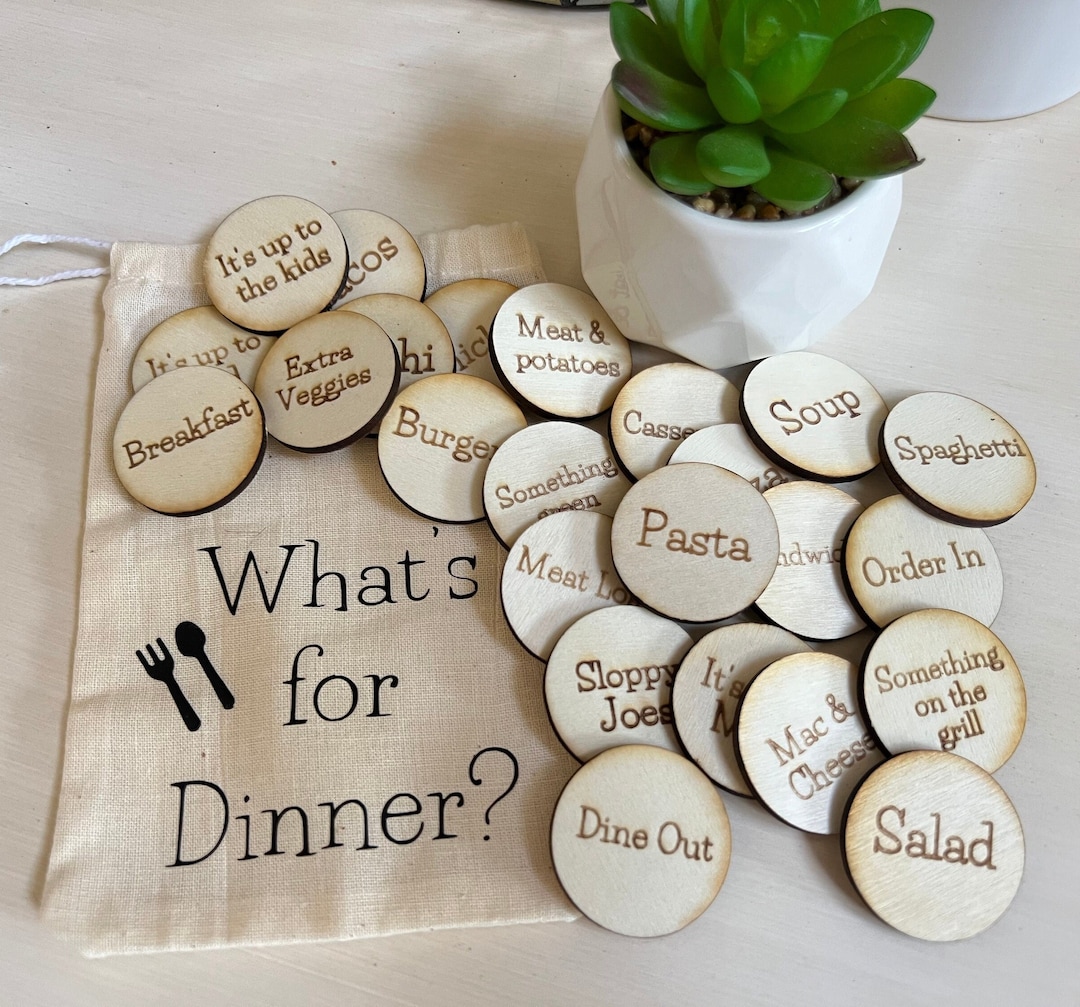 Personalized Family Decision Tokens: Engraved Wooden Tokens, Dinner ...