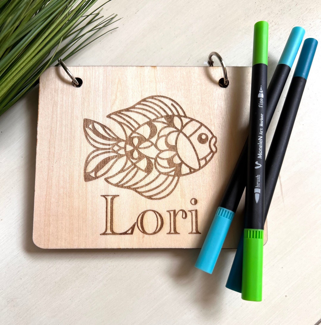 Wooden Coloring Book - Sea Life Theme | Personalized Coloring Boards ...