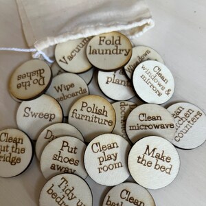 Personalized Chore Tokens: Engraved Wood, Fun Family Activity - Etsy