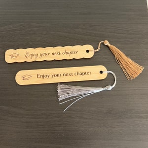 Graduation Bookmark | Engraved Wooden Bookmark | Next Chapter Book Mark ...