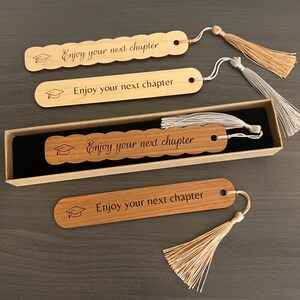 Graduation Bookmark | Engraved Wooden Bookmark | Next Chapter Book Mark ...
