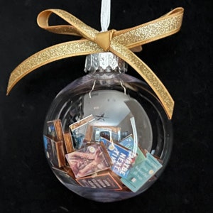 Year of Books Shatterproof Christmas Ornament Filled With Miniature ...