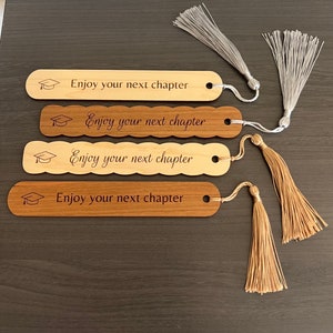 Graduation Bookmark | Engraved Wooden Bookmark | Next Chapter Book Mark ...