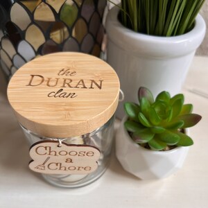 Family Decision Jar With Engraved Wooden Tokens: Fun Chore & Dinner ...