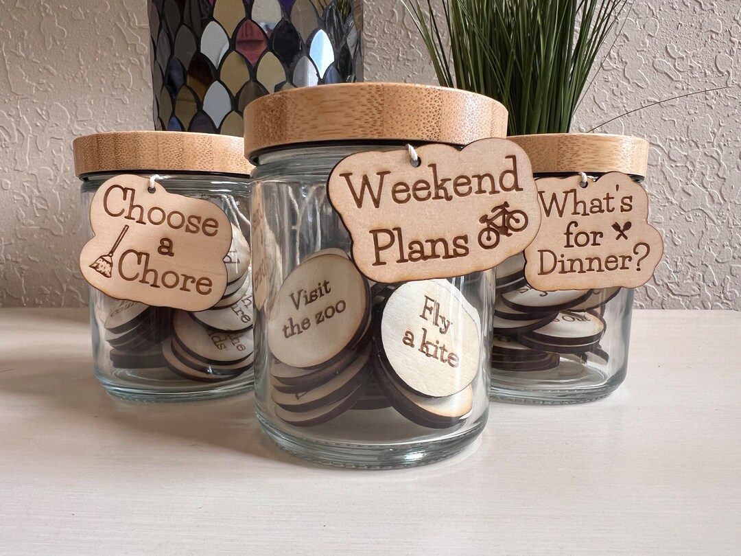 Decision Jar With Tokens for Family | Choose a Chore | What’s for ...