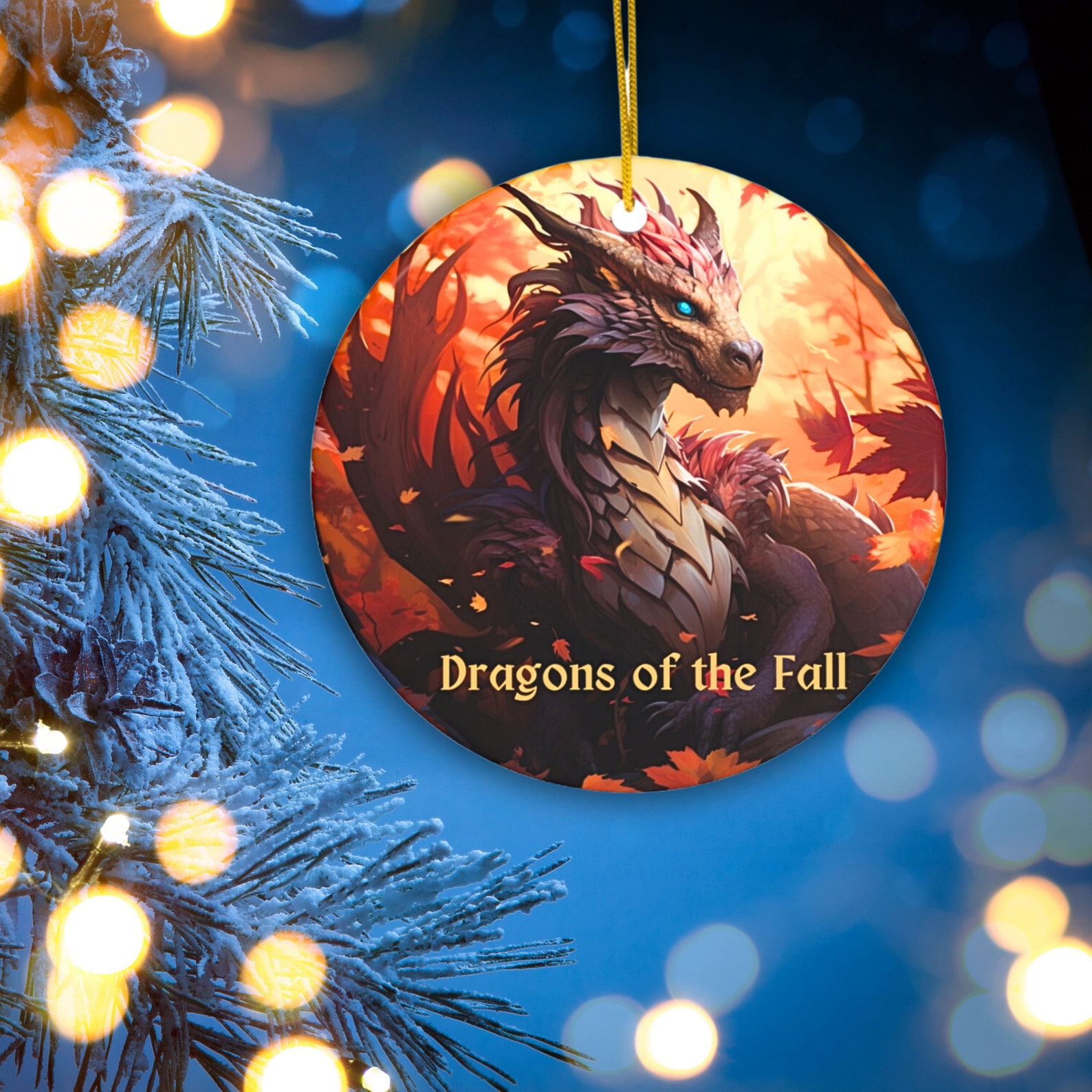 Fall Red Dragon Ornament, Cosplay Fairy Core Mystical Dragon Decor ...