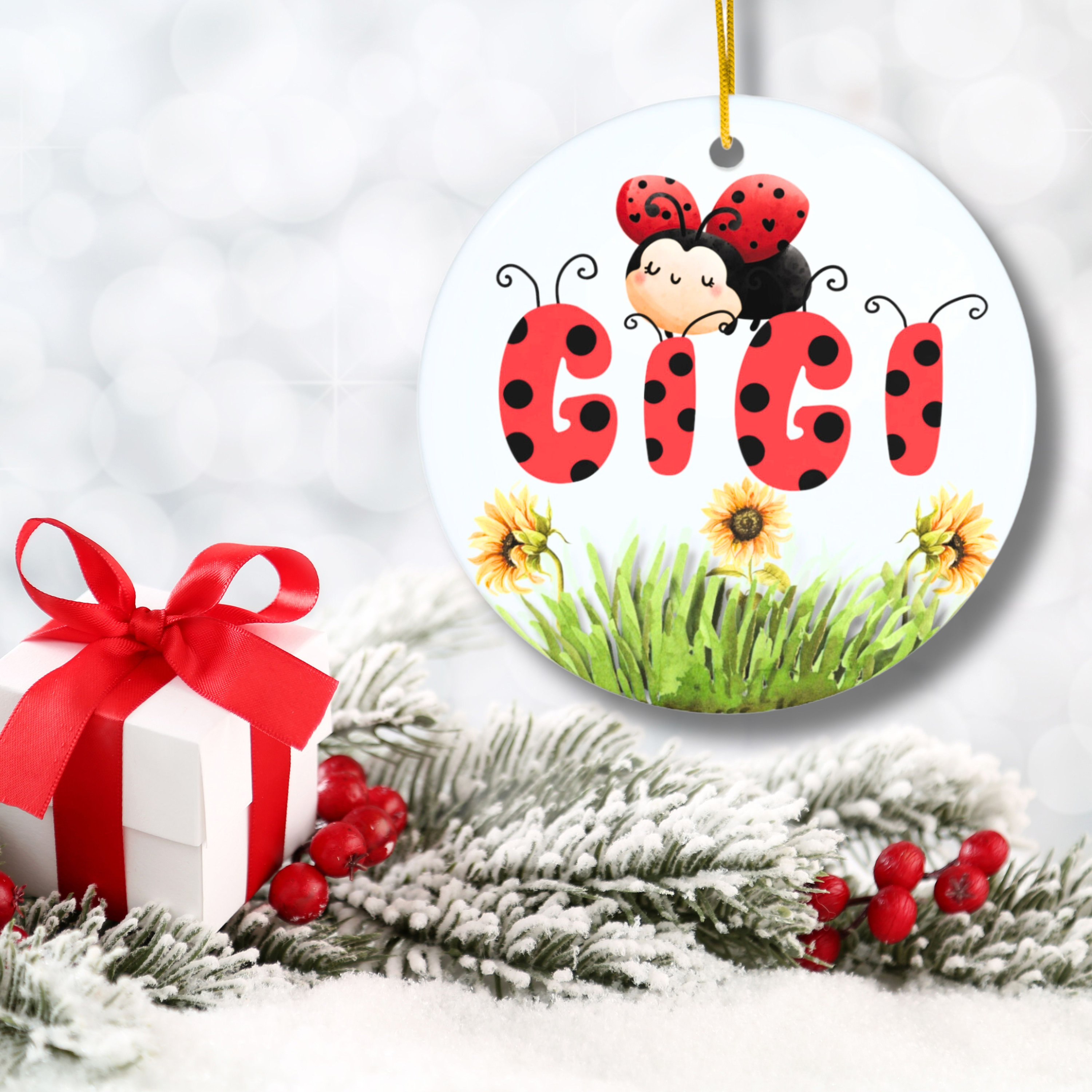Ladybug Ornament for Mom, Fun Lady Bug Gift for Christmas, Mother's Day ...