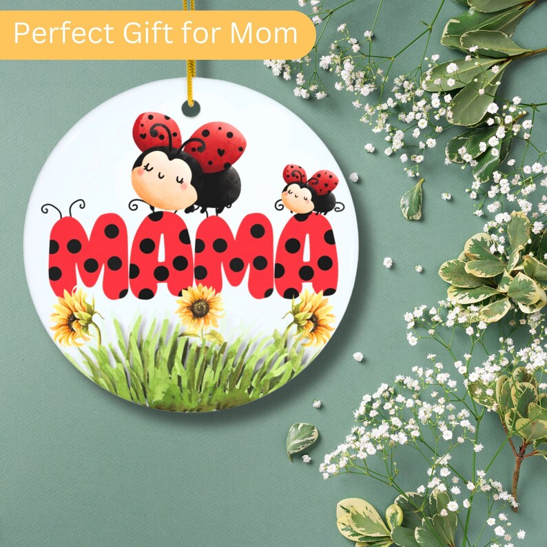 Ladybug Ornament for Mom, Fun Lady Bug Gift for Christmas, Mother's Day ...