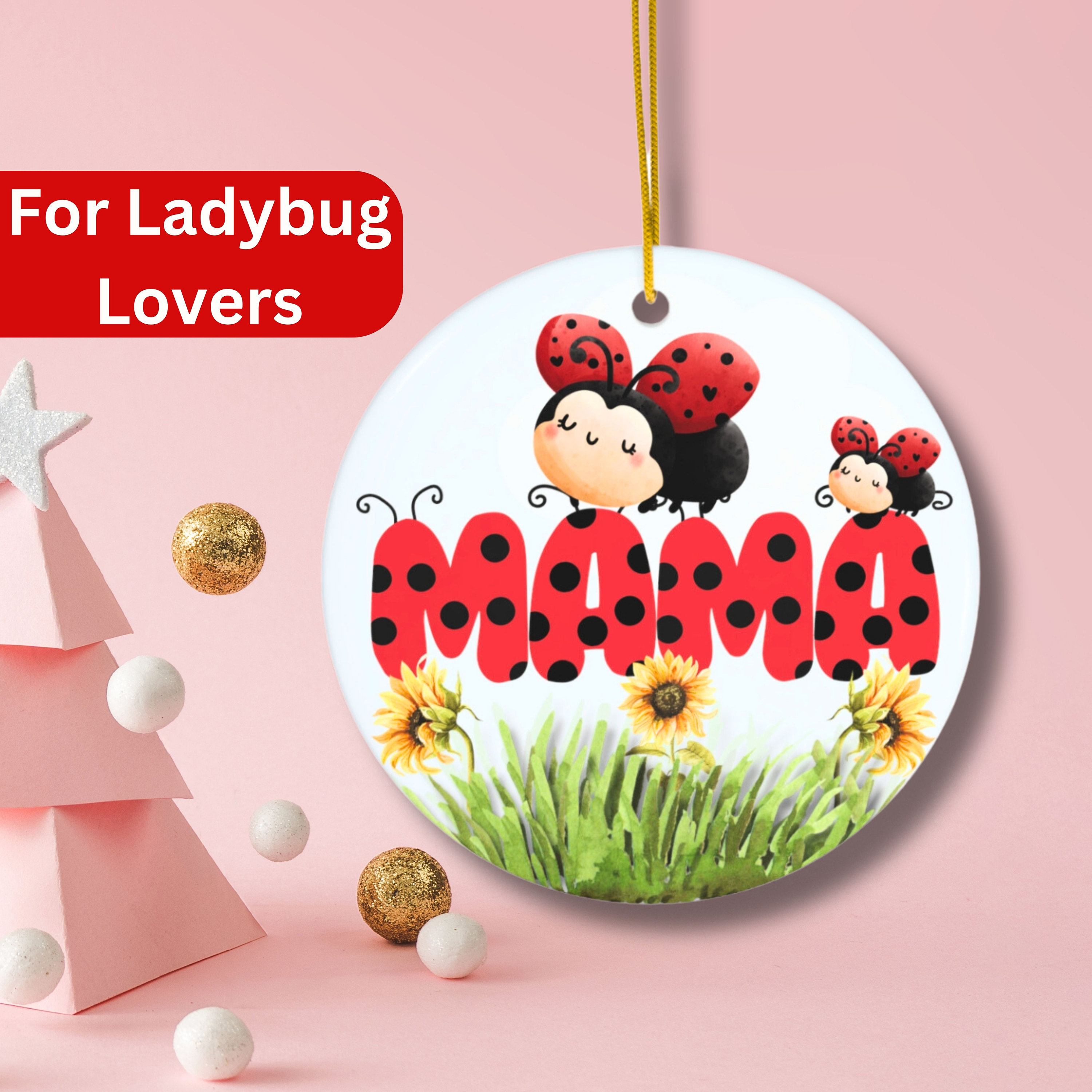 Ladybug Ornament for Mom, Fun Lady Bug Gift for Christmas, Mother's Day ...