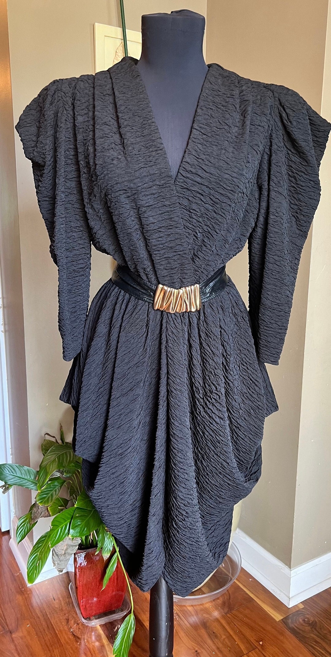 80s Black Glenrob Dress/ Vintage LBD/ Modern Day Small Medium / Vintage ...