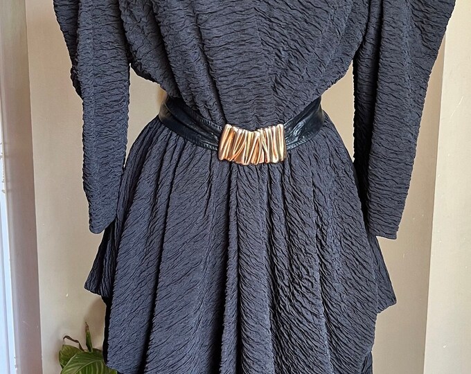 80s Black Glenrob Dress/ Vintage LBD/ Modern Day Small Medium / Vintage ...