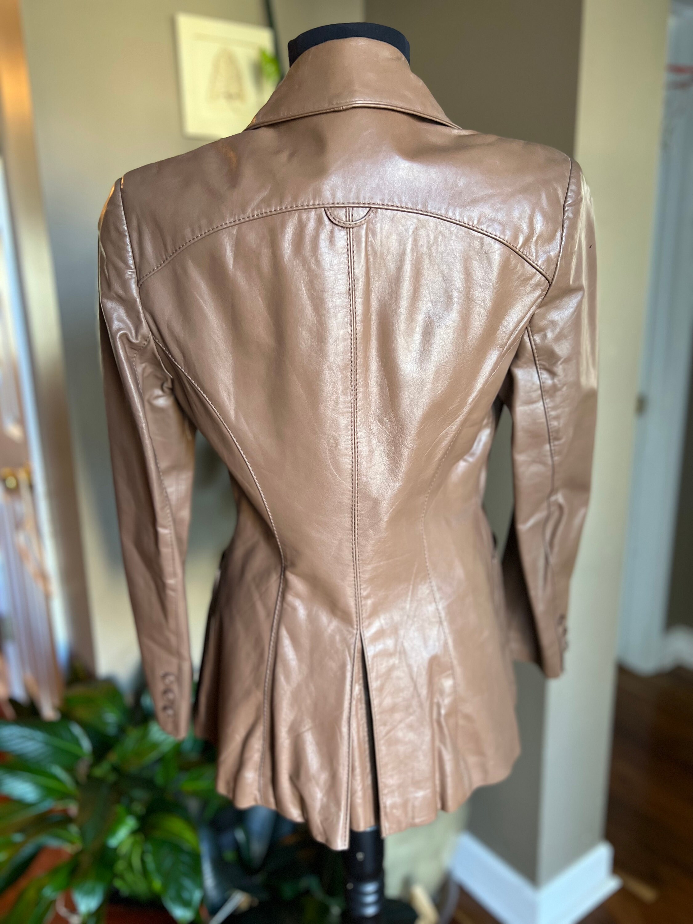 80s Tan Etienne Aigner Leather Jacket/ Modern Day Small - Etsy
