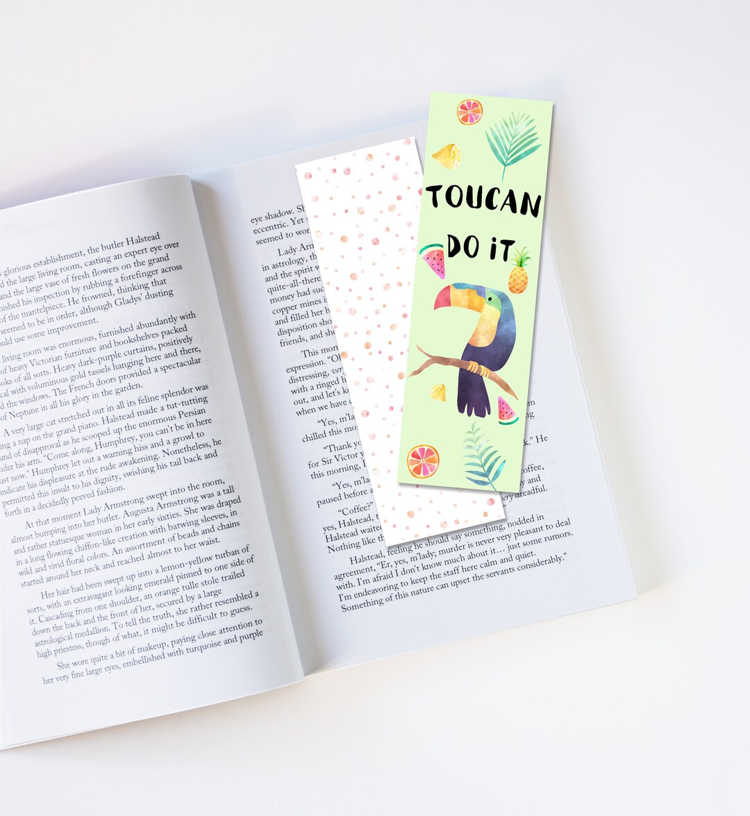 Toucan Do It, You Can Do It Bookmark, Bookmark, Bibliophile, Bookish ...